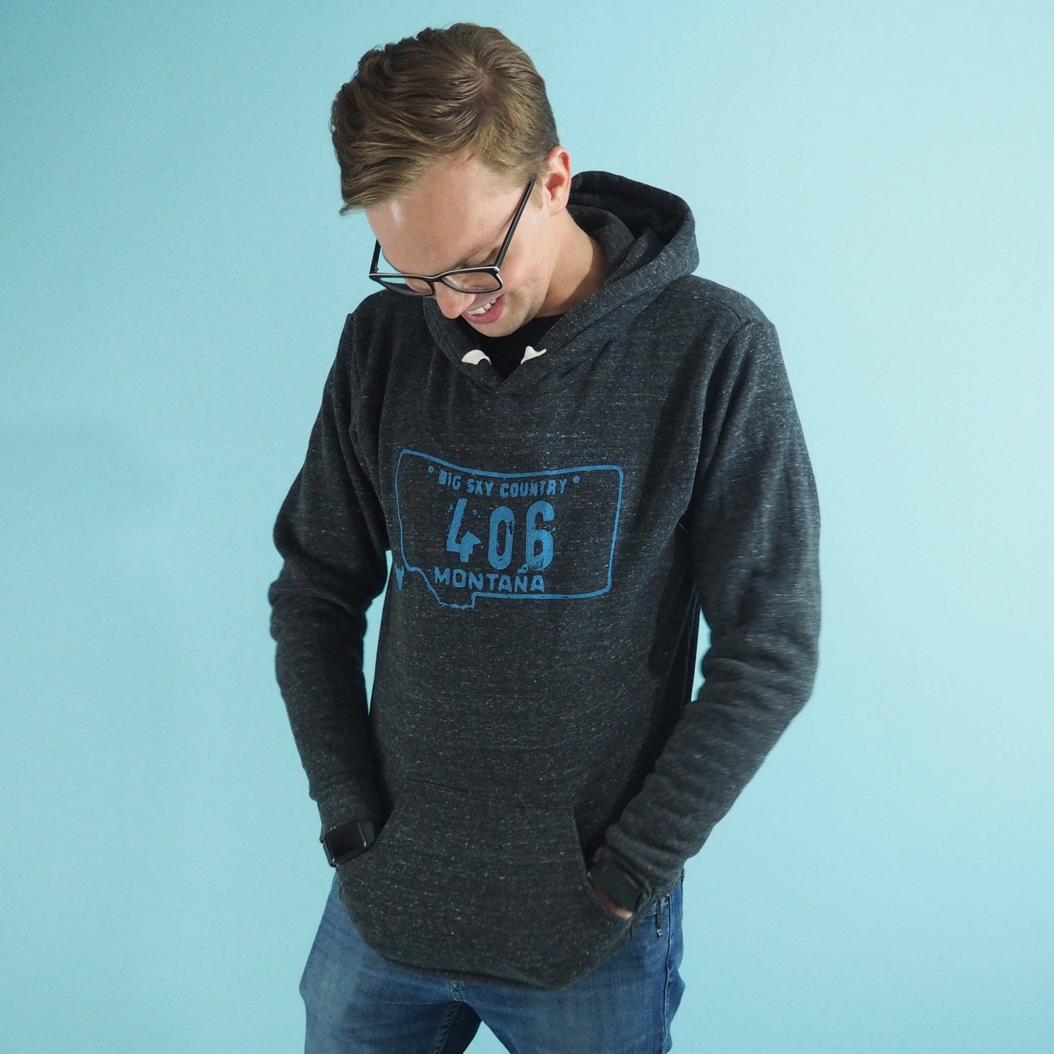(406) License Plate Hoodie (unisex)
