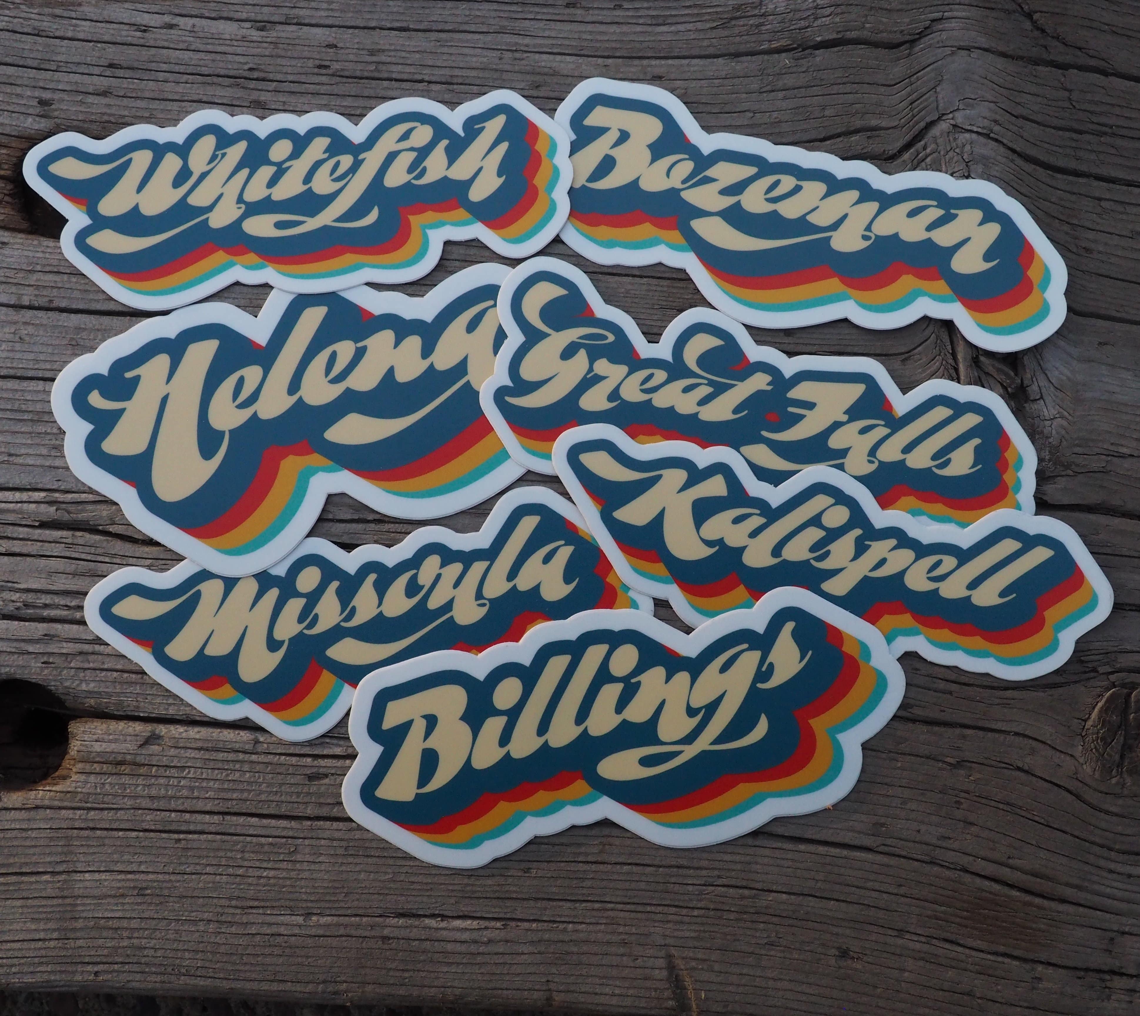 Retro Cities Sticker